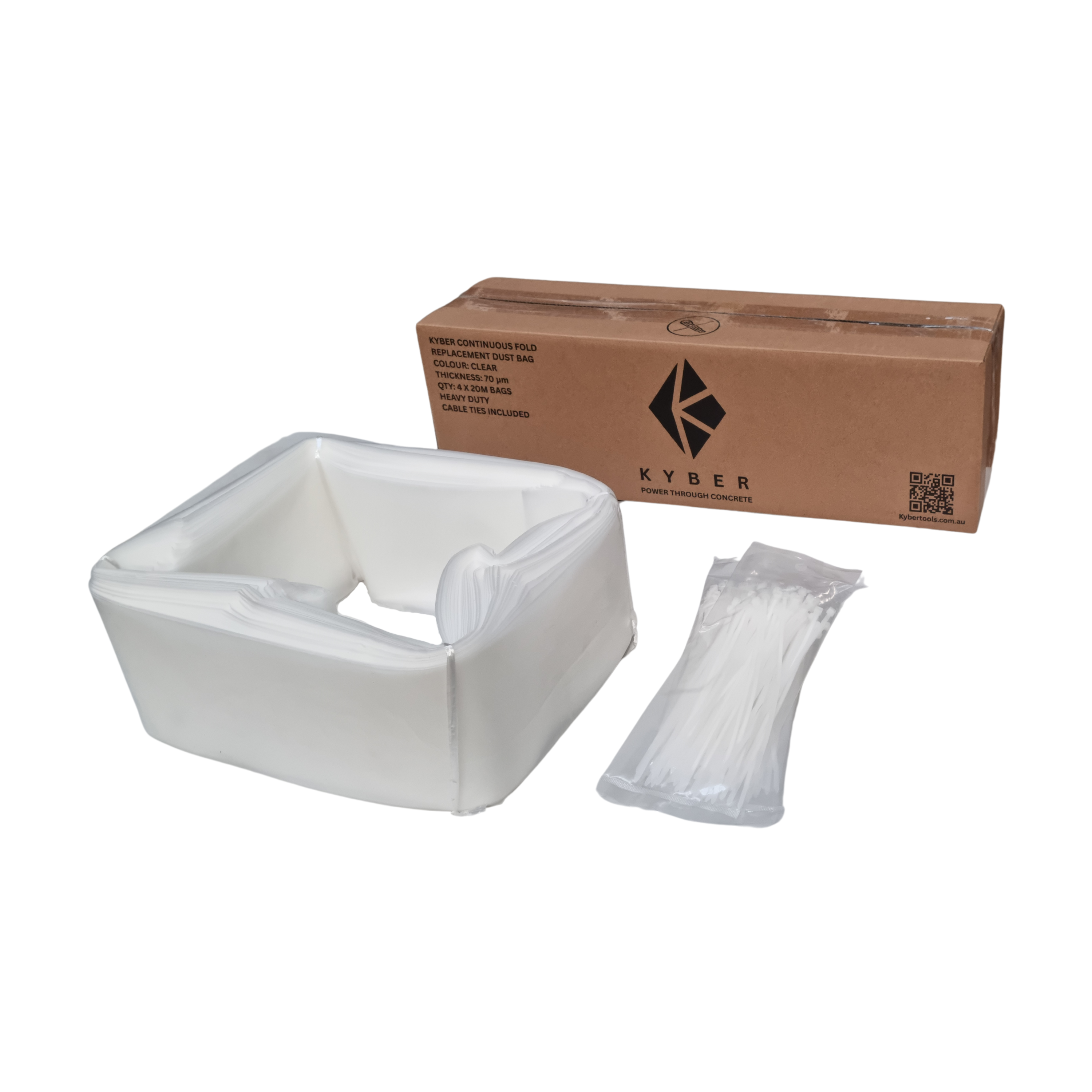 Longopac Continuous Fold Dust Collection Bag for Dust Extractor 4 x 20 ...